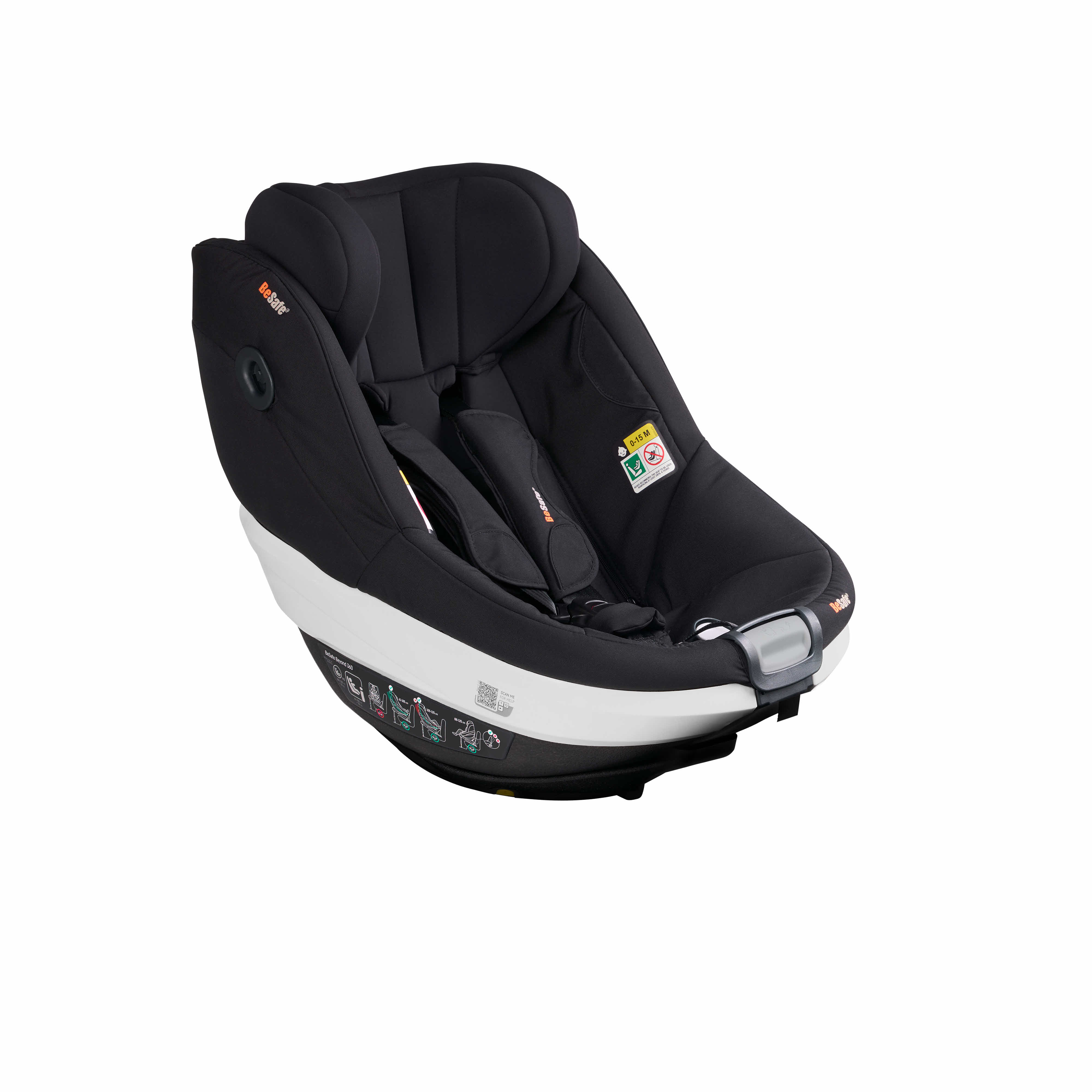 Toddler seat with a 360° rotation. Approved for use up to 125 cm and 22 ...